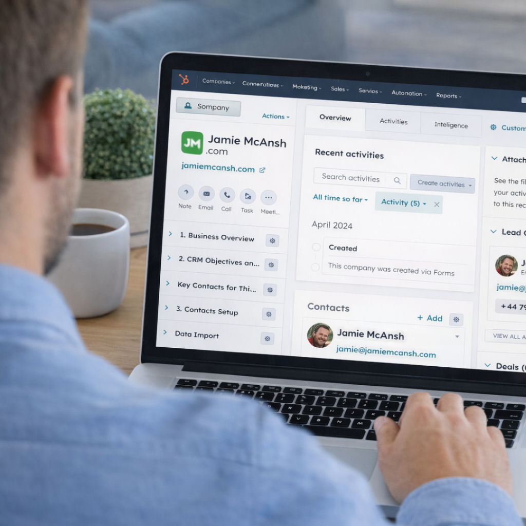 HubSpot Companies section - Hubspot Jamie McAnsh
